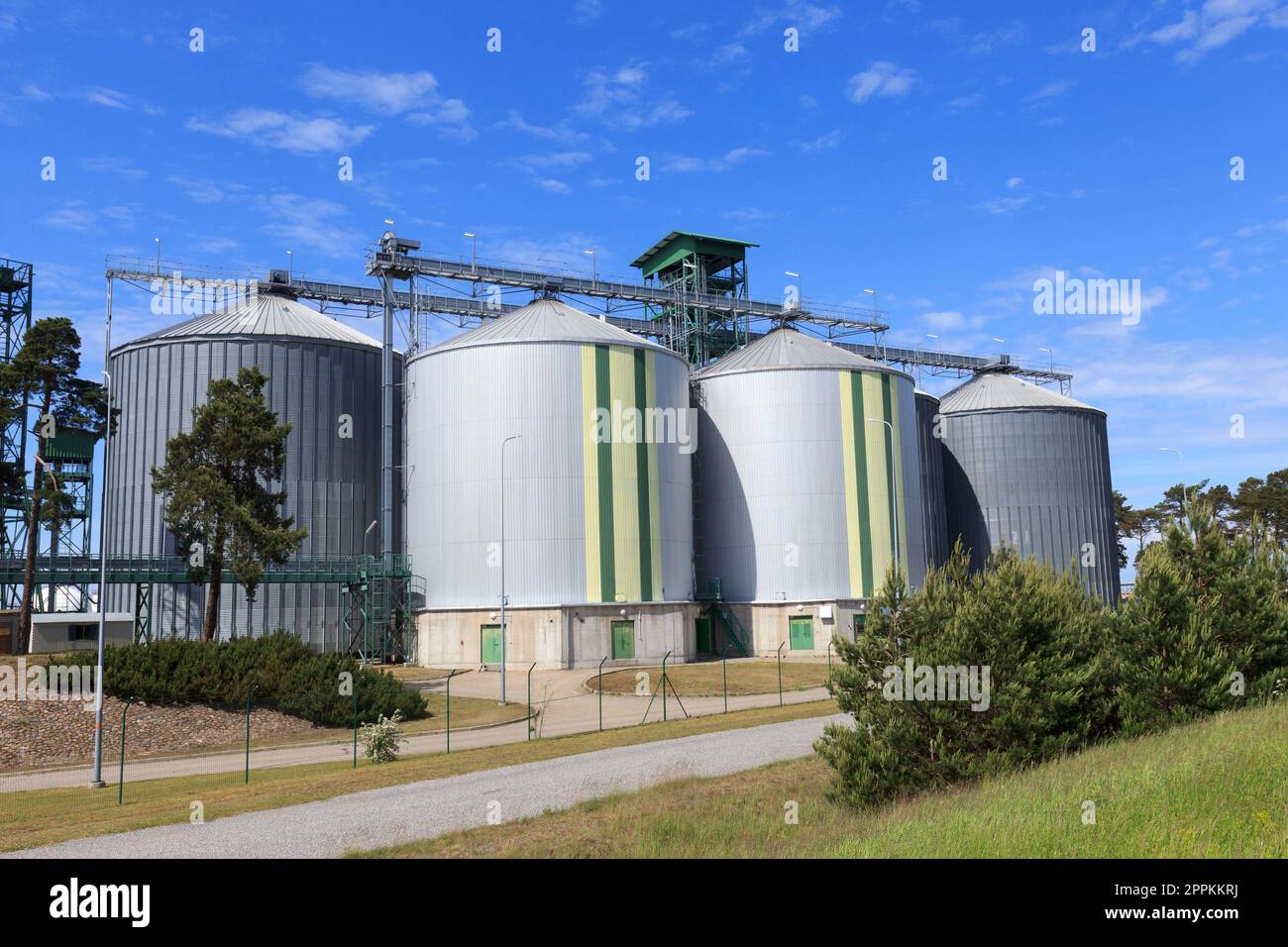 A Biofuel factory storage tanks Stock Photo - Alamy