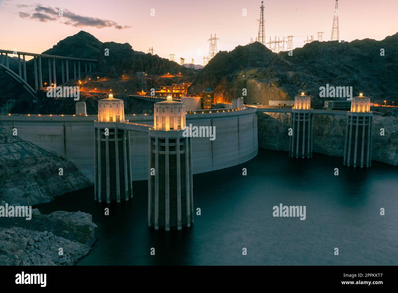 Dam hydroelectric energy sunset river hi-res stock photography and ...