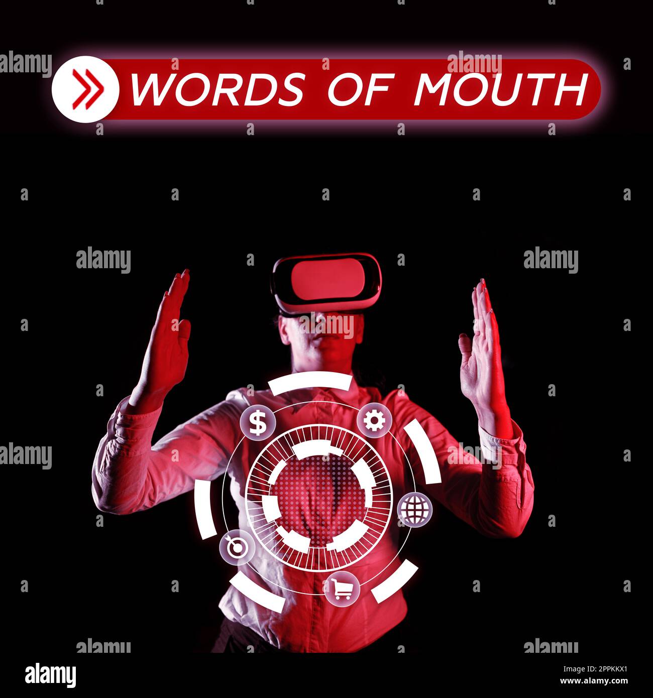Text sign showing Words Of Mouth. Concept meaning simple statement can ...