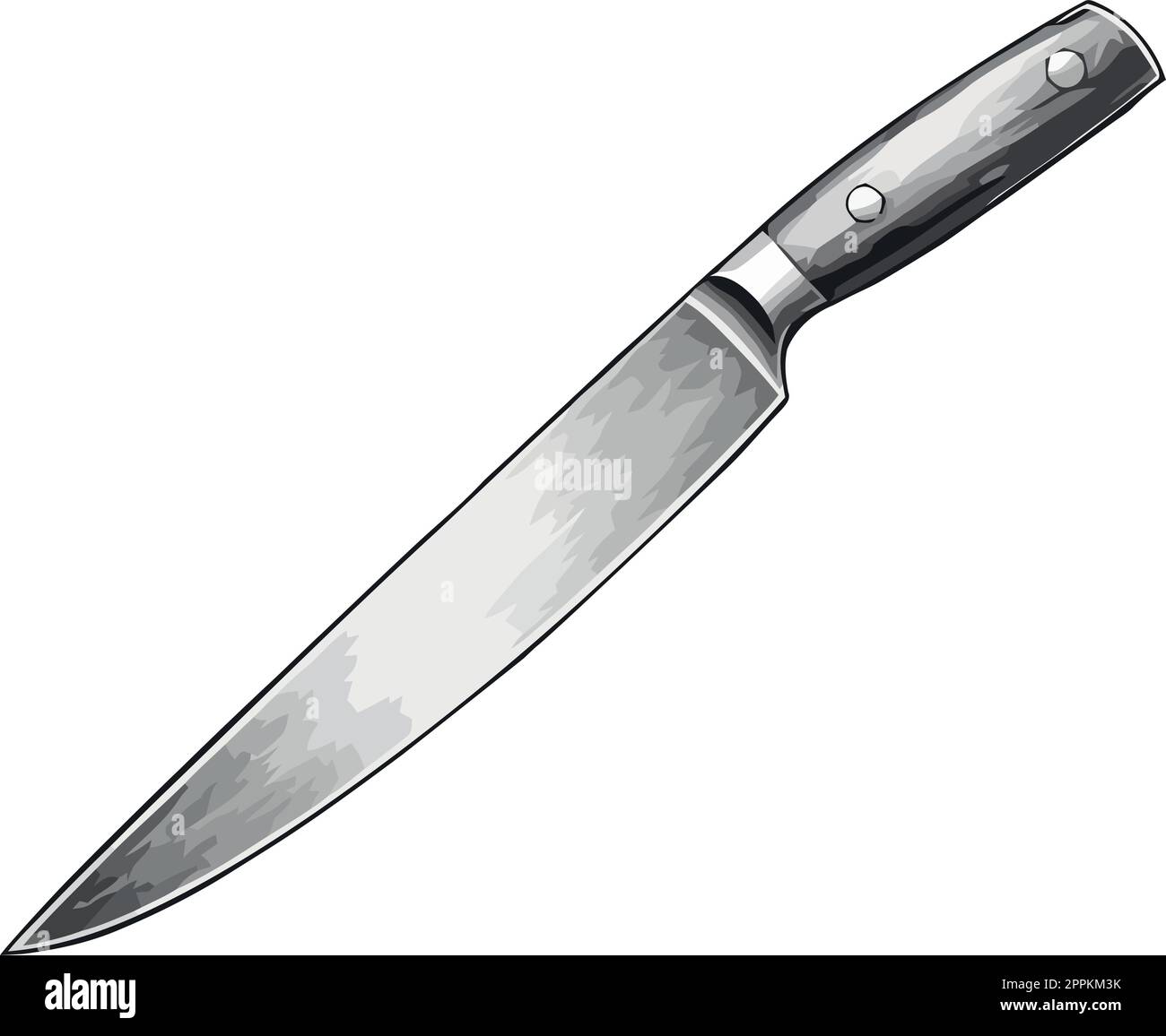 Sharp steel blade metallic handle dangerous weapon Stock Vector Image ...