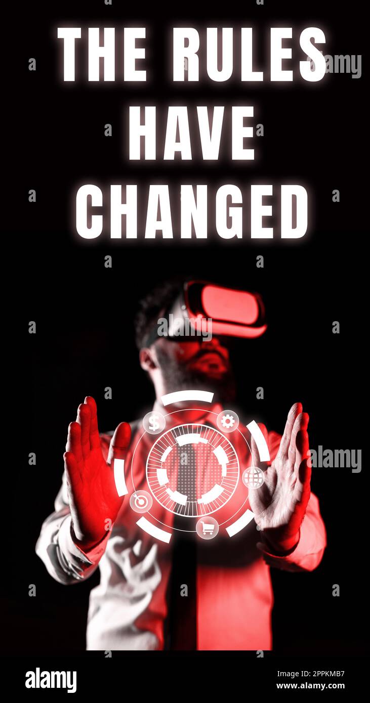 Text showing inspiration The Rules Have Changed. Conceptual photo the ... Text showing inspiration The Rules Have Changed. Conceptual photo the ...
