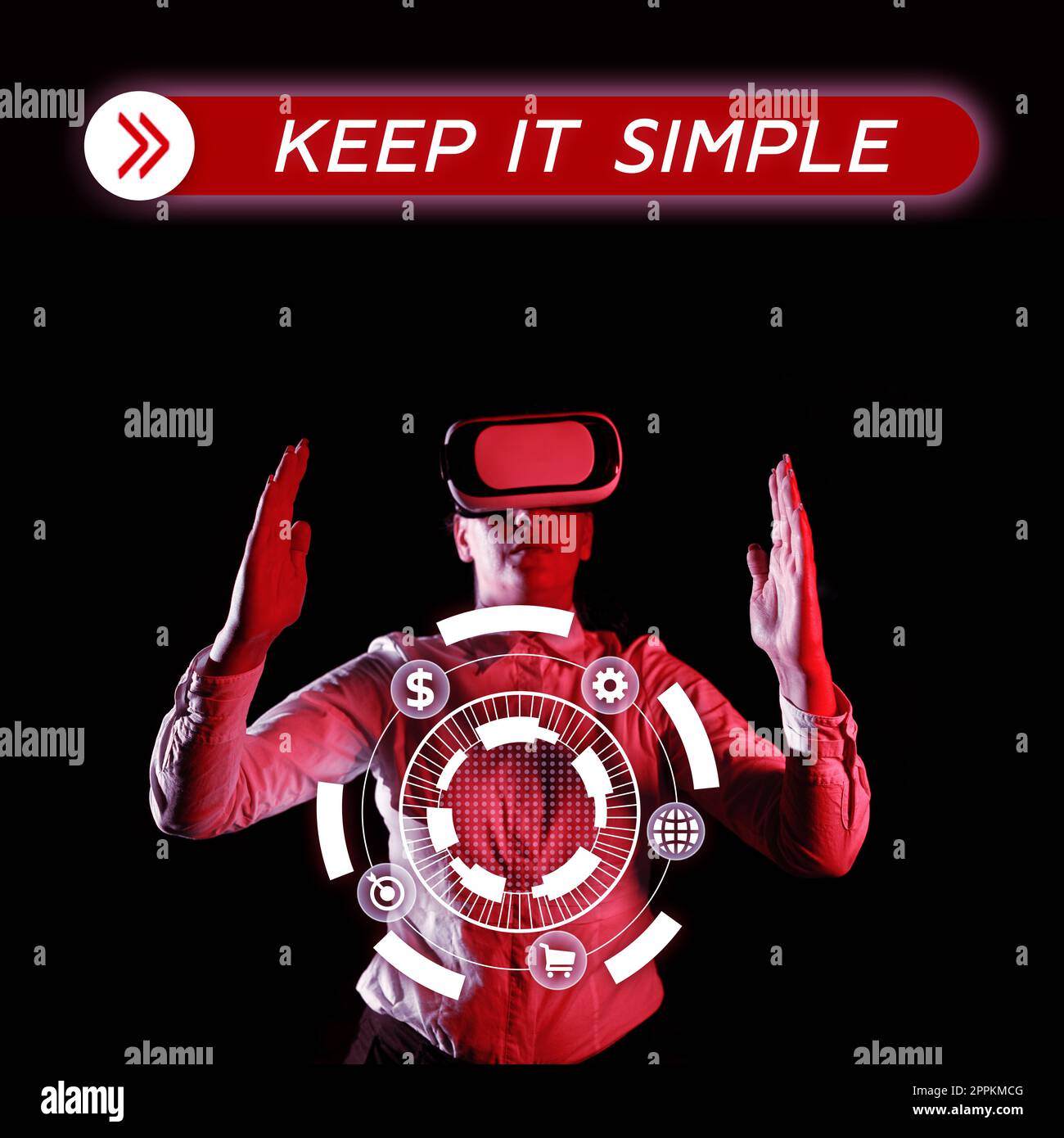 Text caption presenting Keep It Simple. Concept meaning Easy to toss ...
