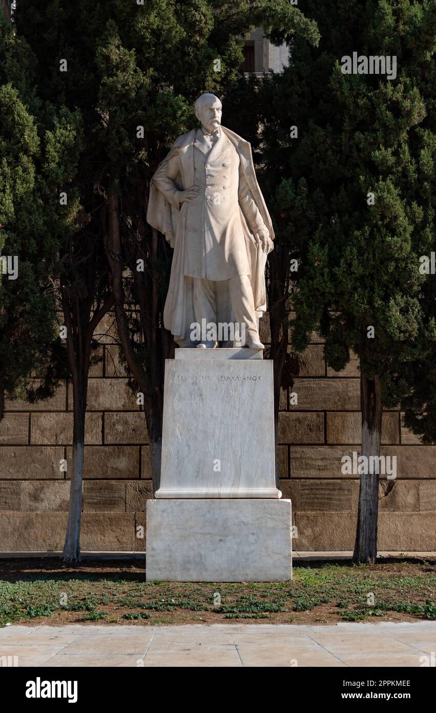 Statue of Panayis Athanase Vagliano Stock Photo - Alamy