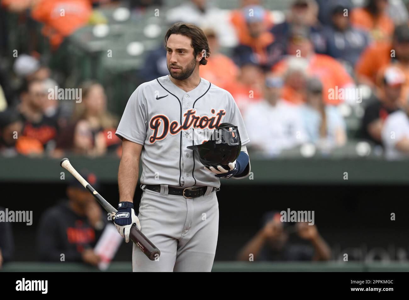 Detroit Tigers' Matt Vierling during a baseball game, Sunday, April 23 ...