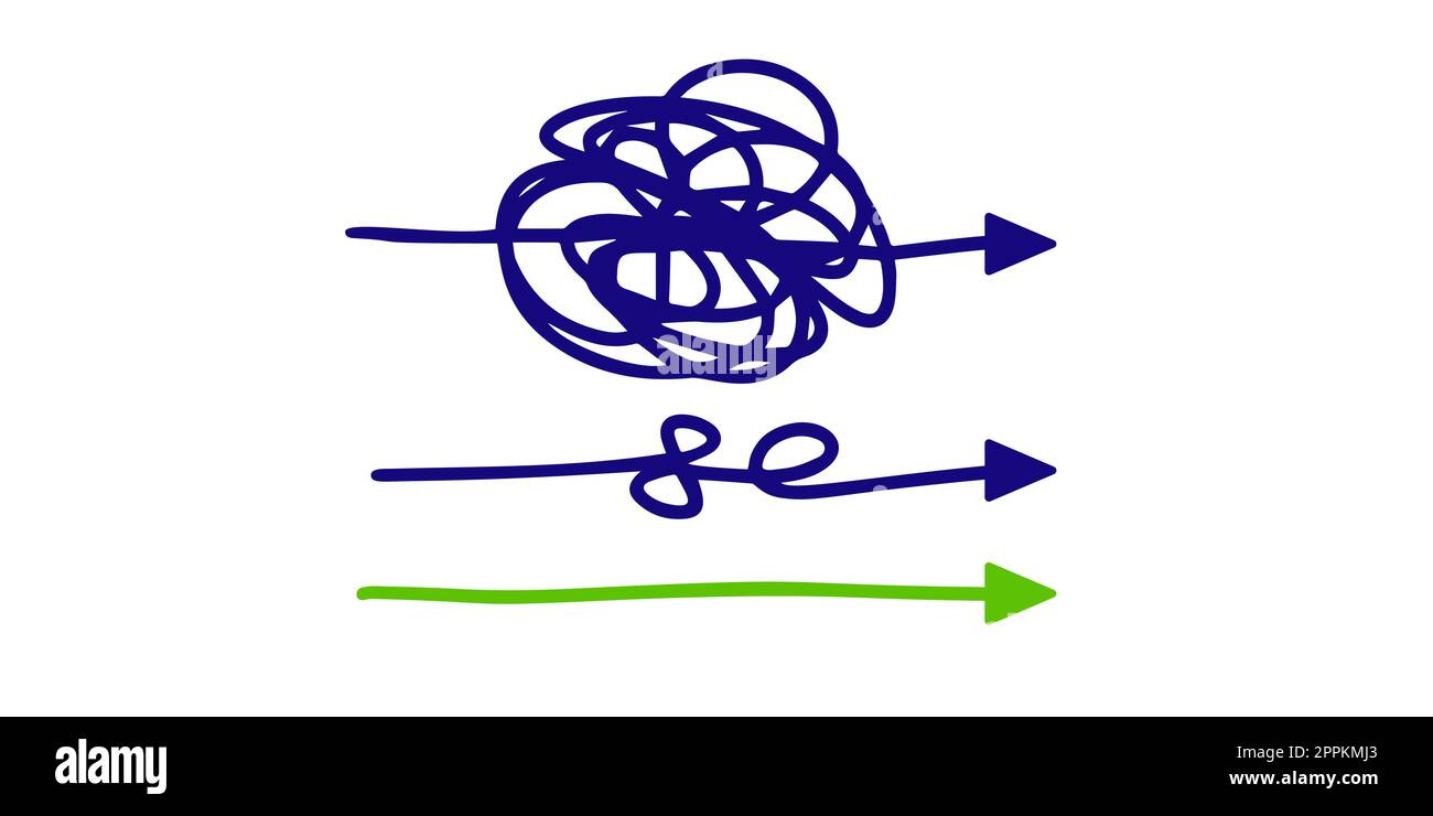 Vector illustration with simple and complex color lines Stock Vector ...