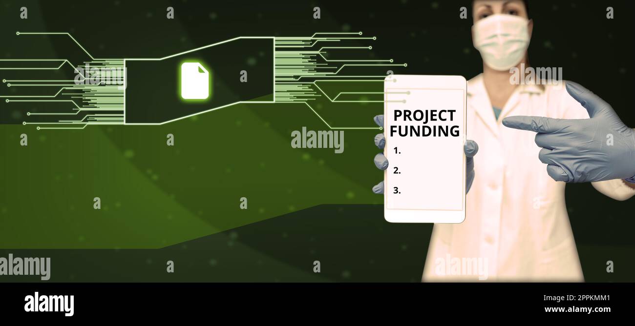 Text showing inspiration Project Funding. Business idea paying for ...