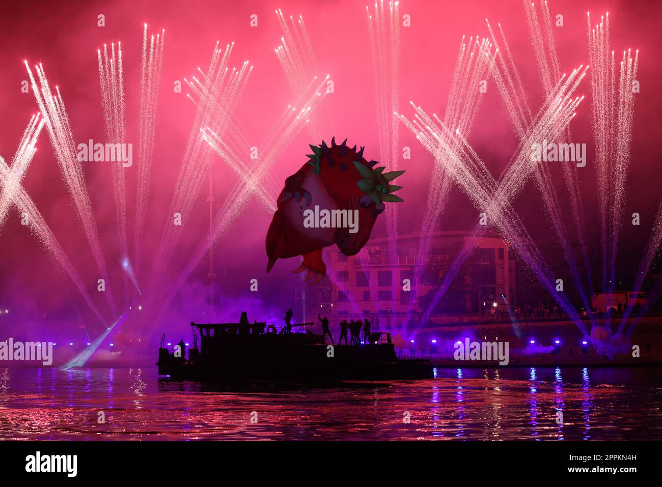 Great Dragon Parade in Cracow Stock Photo - Alamy