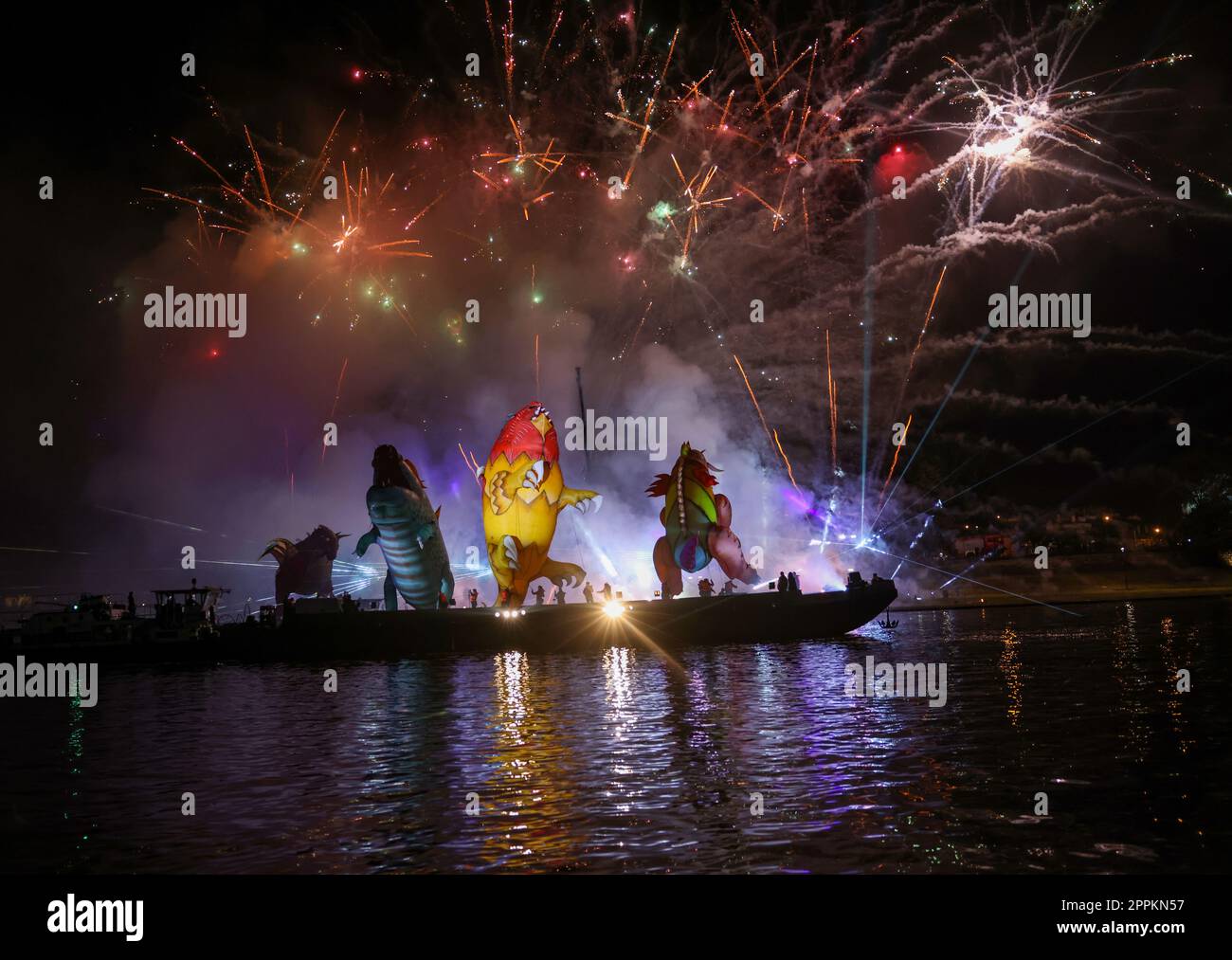 Great Dragon Parade in Cracow Stock Photo - Alamy