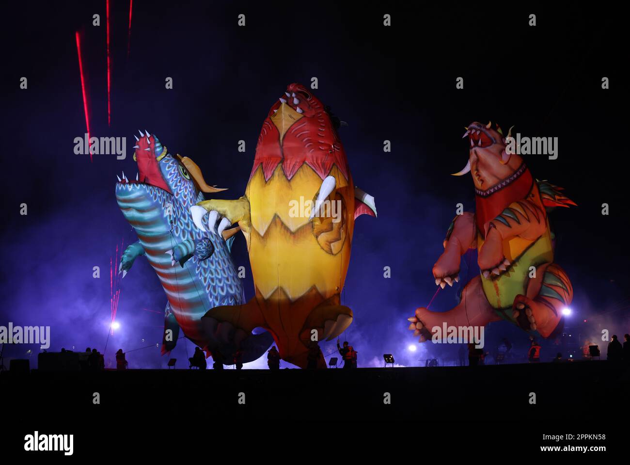 Great Dragon Parade in Cracow Stock Photo - Alamy