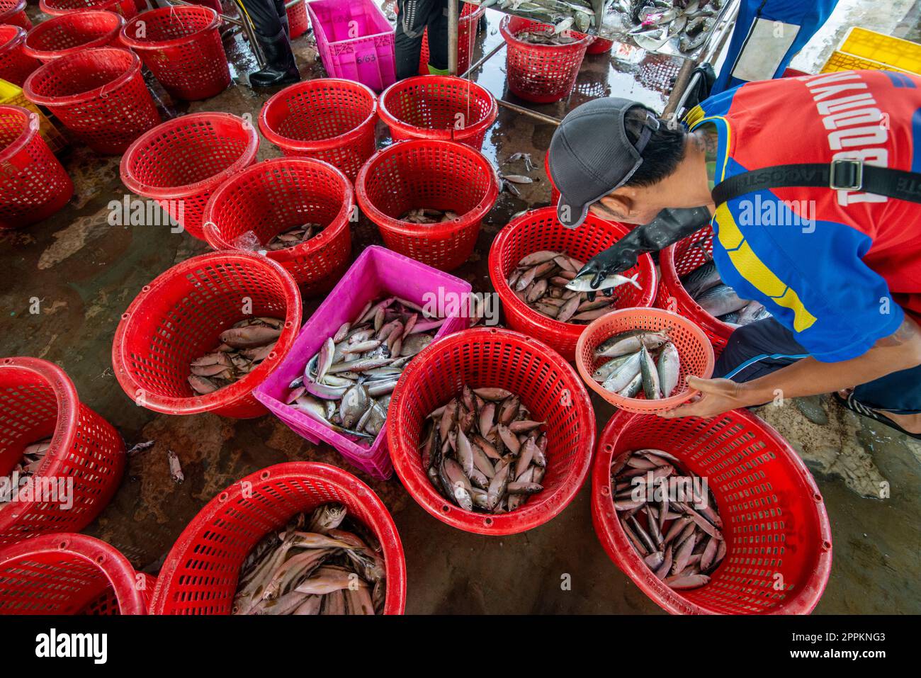 THAILAND PRACHUAP HUA HIN PAK NAM PRAN FISHING VILLAGE Stock Photo - Alamy