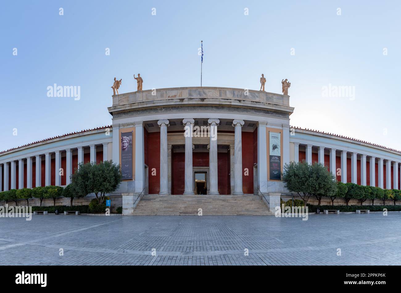 The facade of the national archaeological museum hi-res stock ...