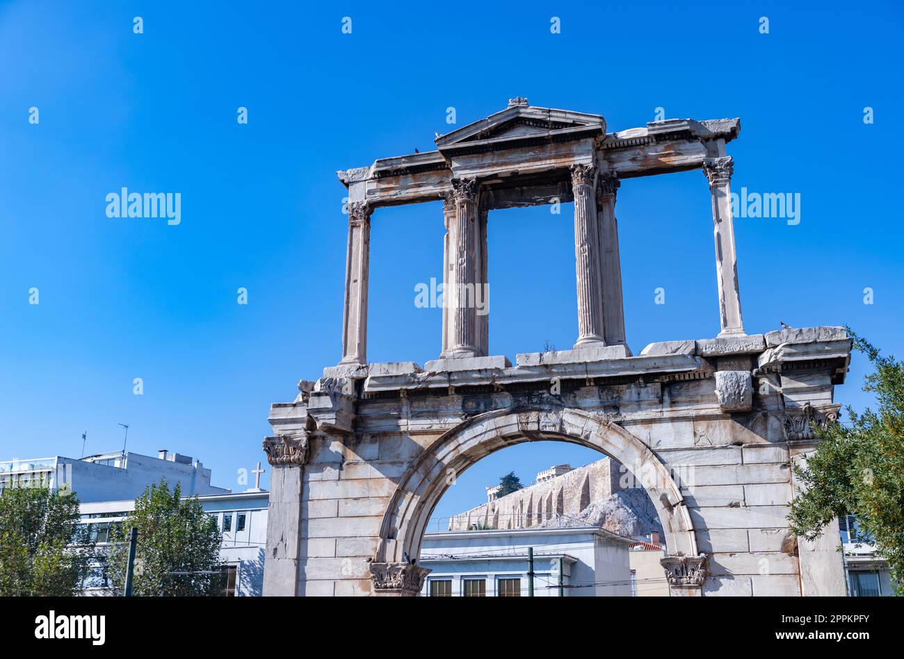Hadrians arch acropolis hi-res stock photography and images - Alamy