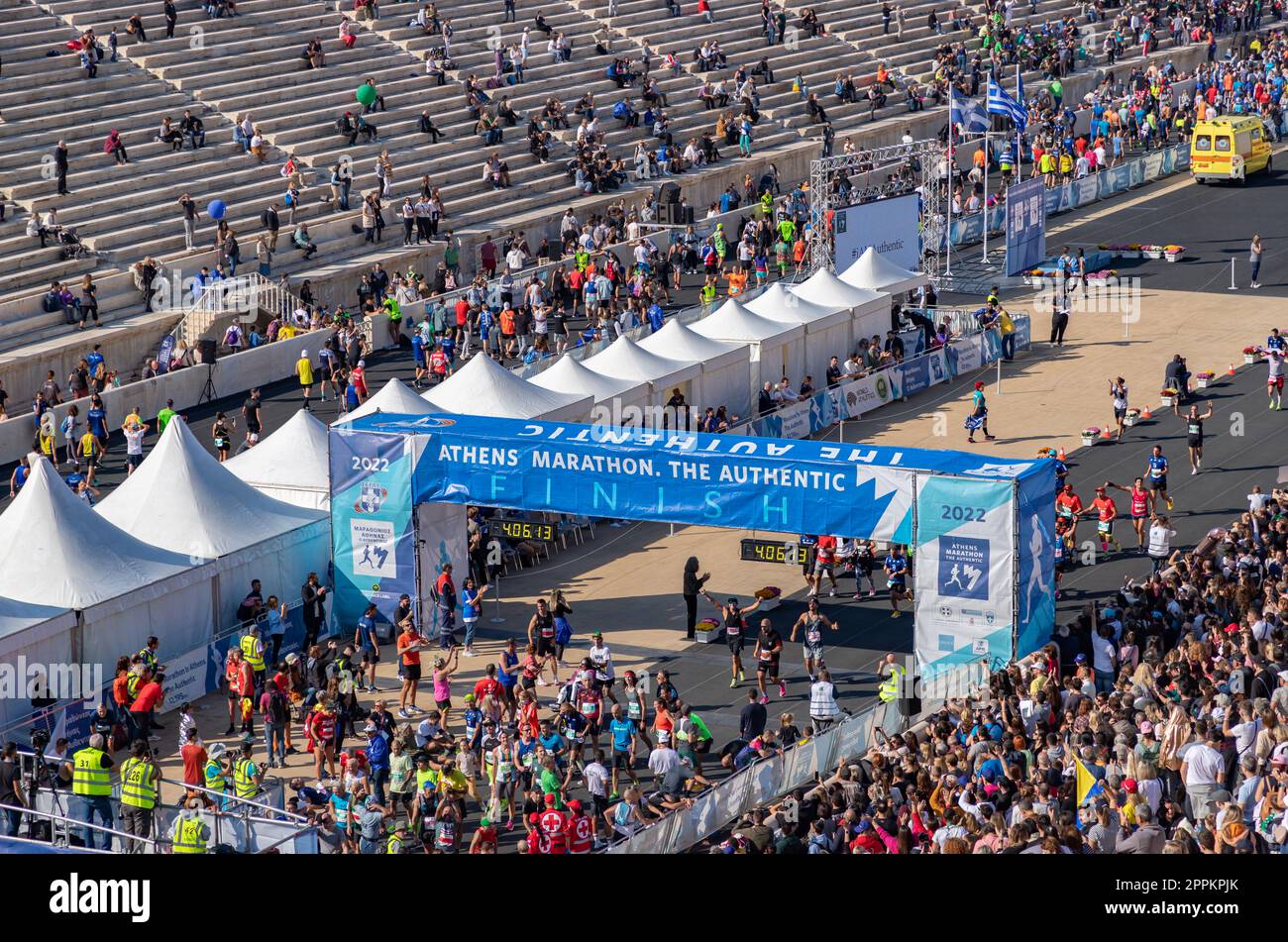 Panathenaic Stadium and Athens Marathon - The Authentic 2022 Stock ...