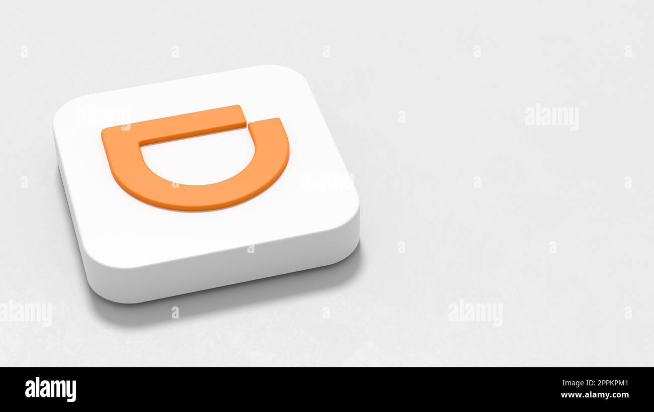 Didi App Icon on Gray Background with Copy Space Stock Photo - Alamy