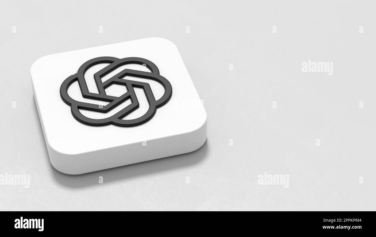 OpenAI App Icon on Gray Background with Copy Space Stock Photo - Alamy