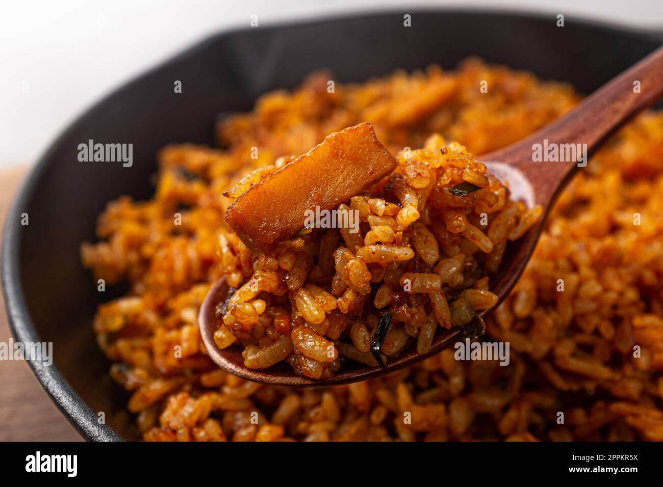Squid Pork Belly Bulgogi Fried Rice with Spicy Seasoning Stock Photo ...