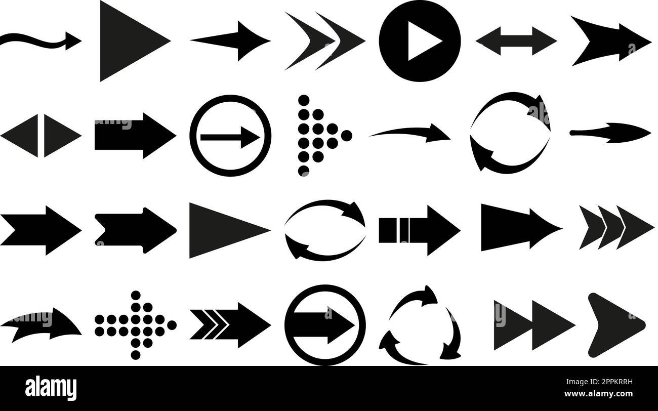 Arrow icons set. Arrow collection. Simple arrow big set. Vector ...