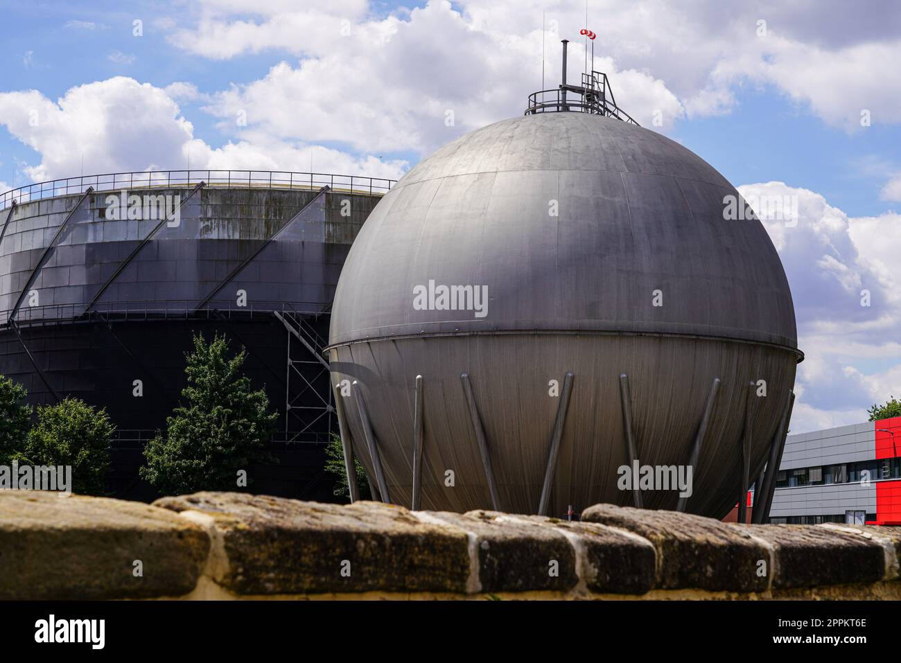 Two gas tanks in Bavaria. Bamberg, Germany Stock Photo - Alamy