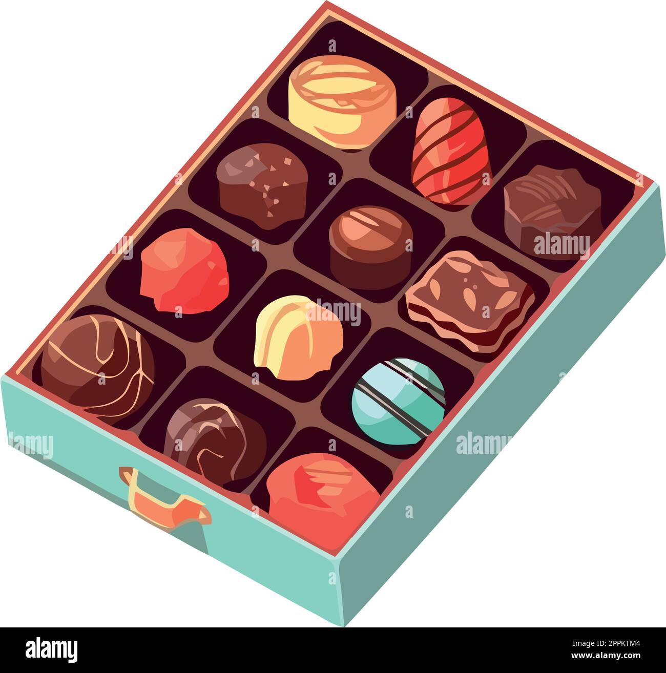 Heart shaped chocolate box design vector Stock Vector Image & Art - Alamy