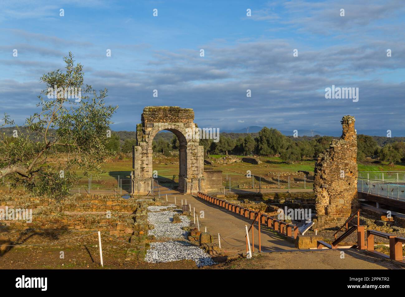 Roman ruins of Caparra Stock Photo - Alamy