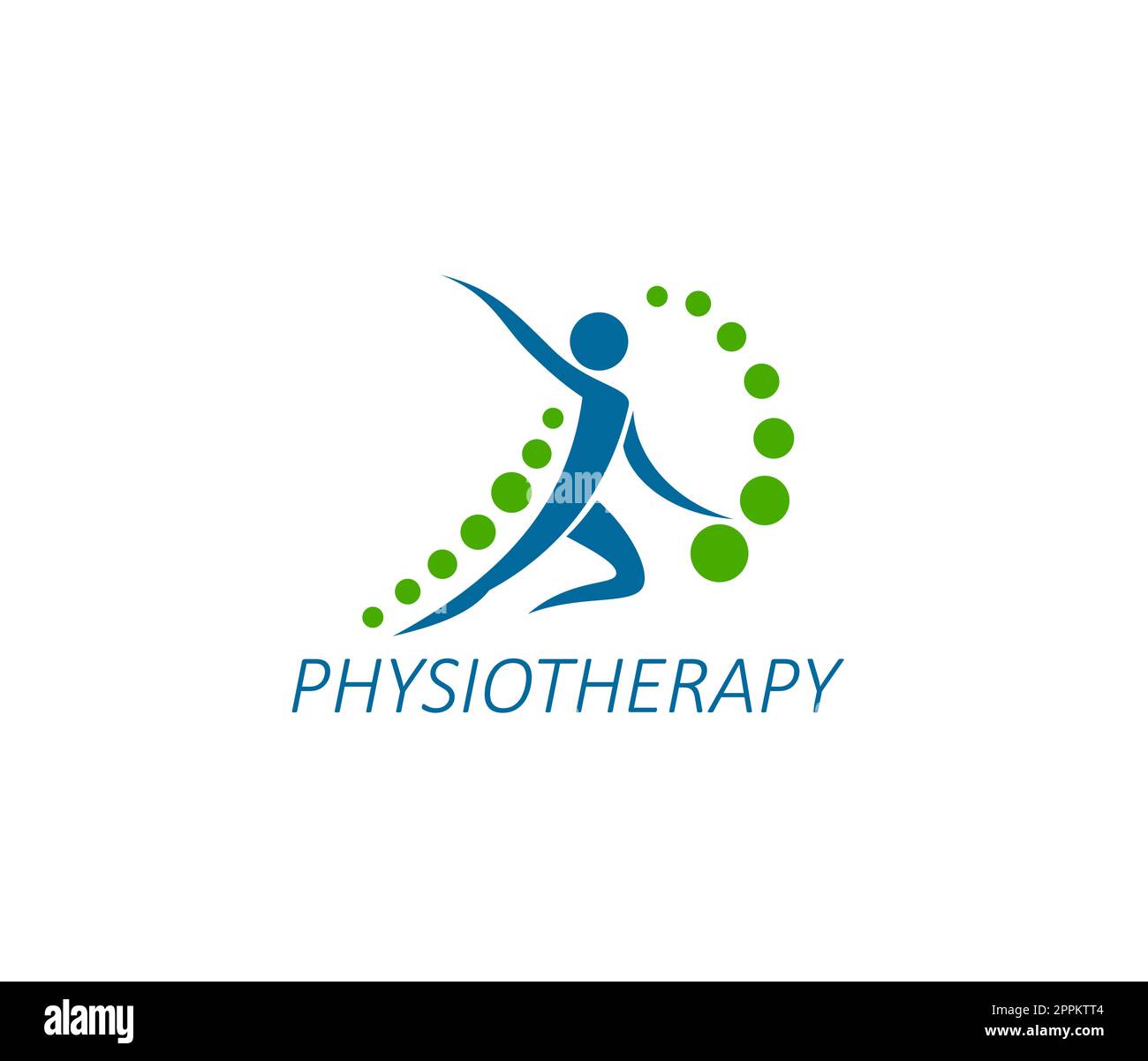 Physiotherapy icon, chiropractic of spine pain and health care, vector ...