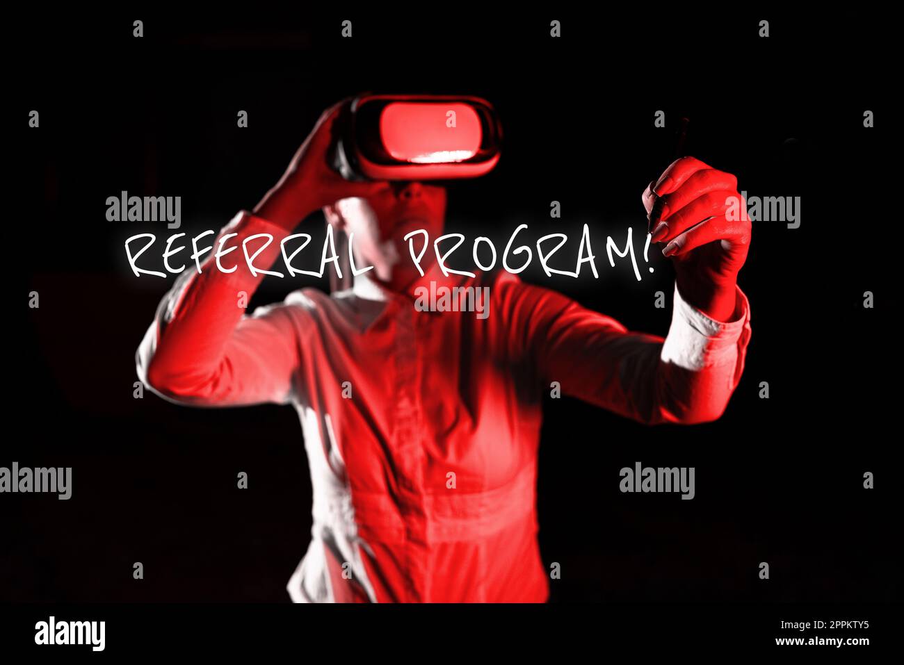 Conceptual display Referral Program. Business overview sending own ...