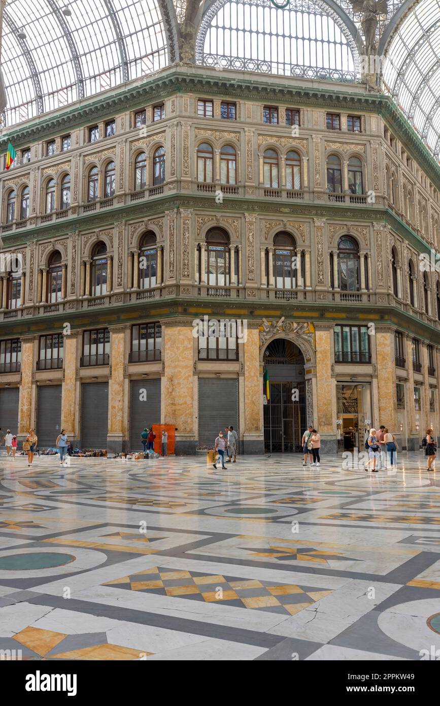 Galleria Umberto I renaissance shopping arcade with a steel and glass ...