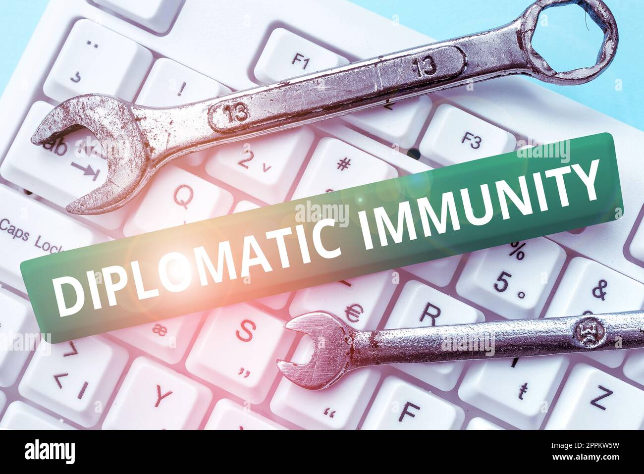 Handwriting text Diplomatic Immunity. Internet Concept law that gives ...