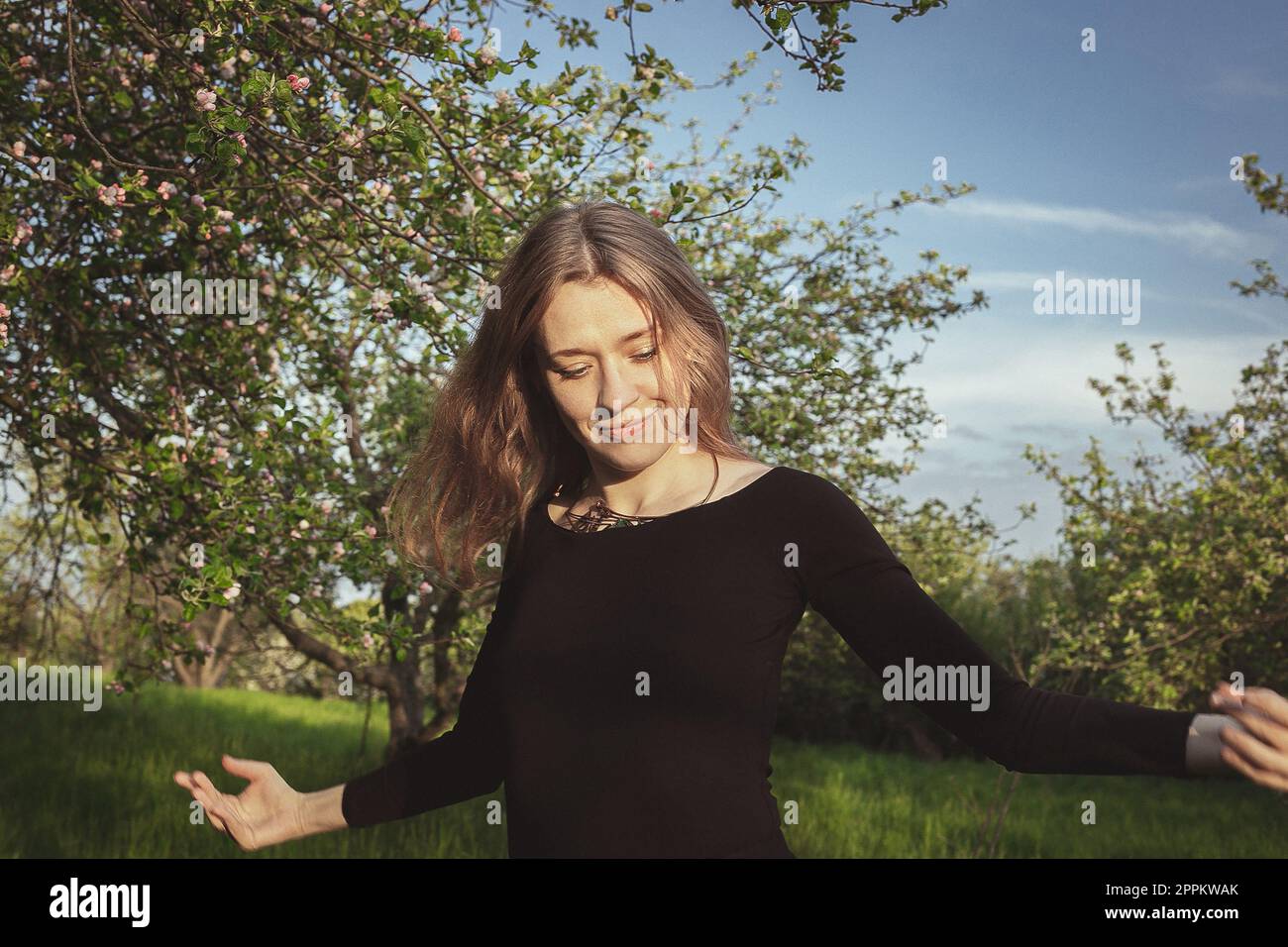 Woman spinning around hi-res stock photography and images - Alamy