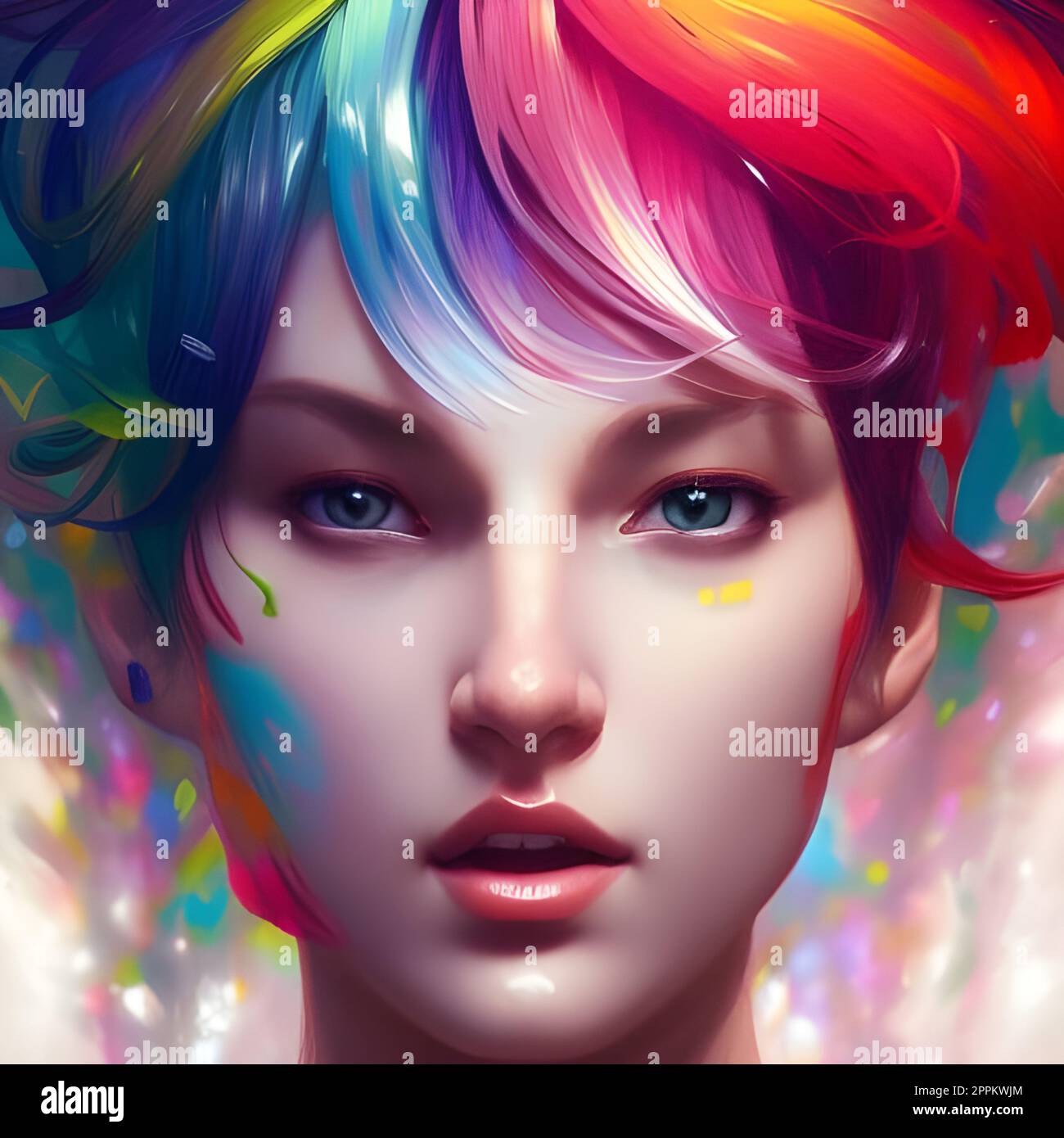 Artificial intelligence generated fantasy image of an ethereal female ...