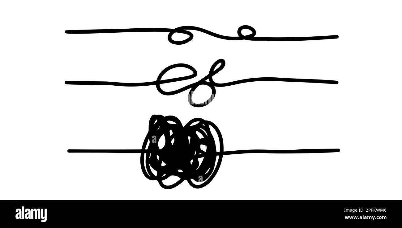 Hand drawn complex and chaotic lines illustration Stock Vector Image ...