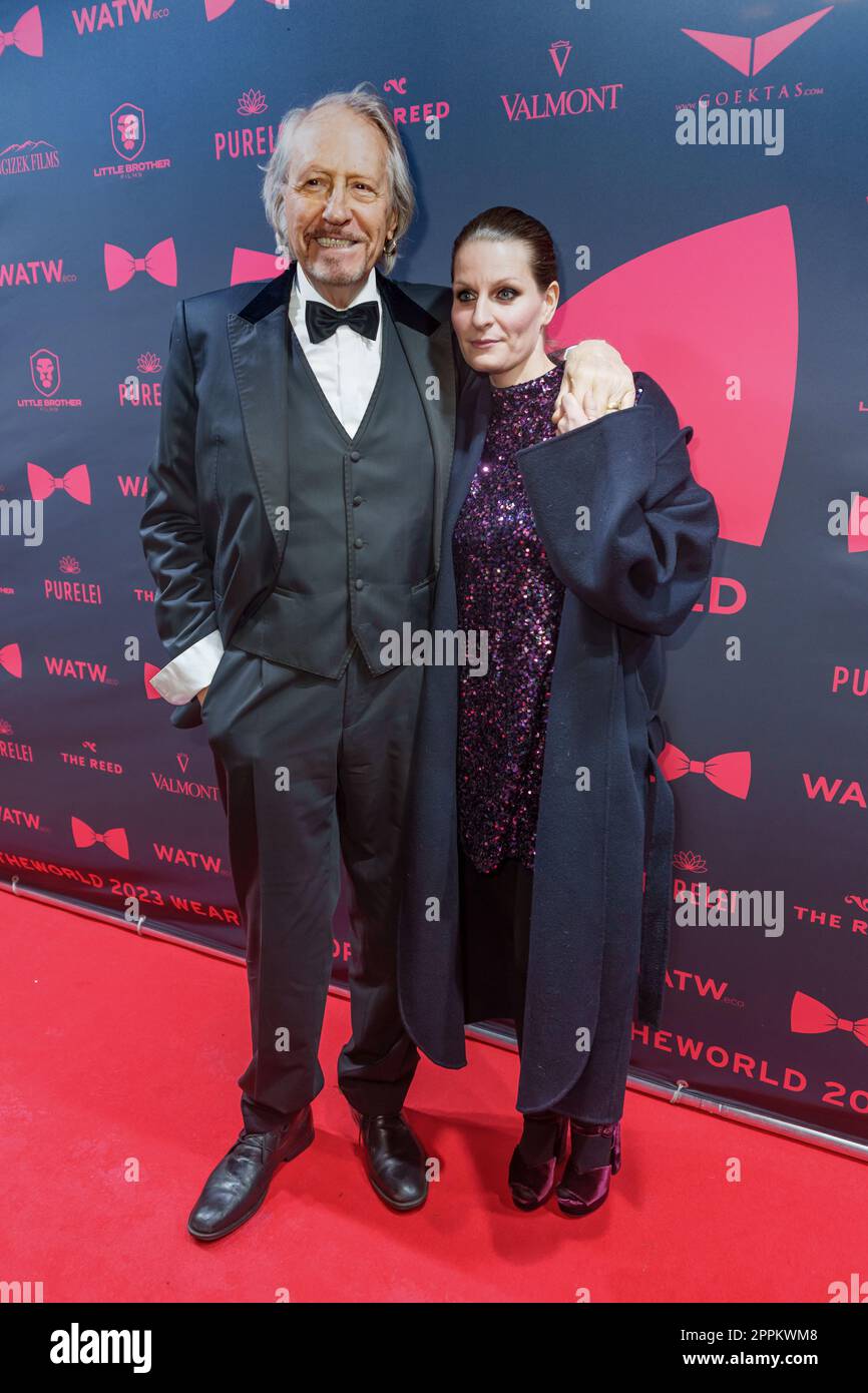 Reiner Schoene with company at the We Are The World Gala 2023 in Berlin ...