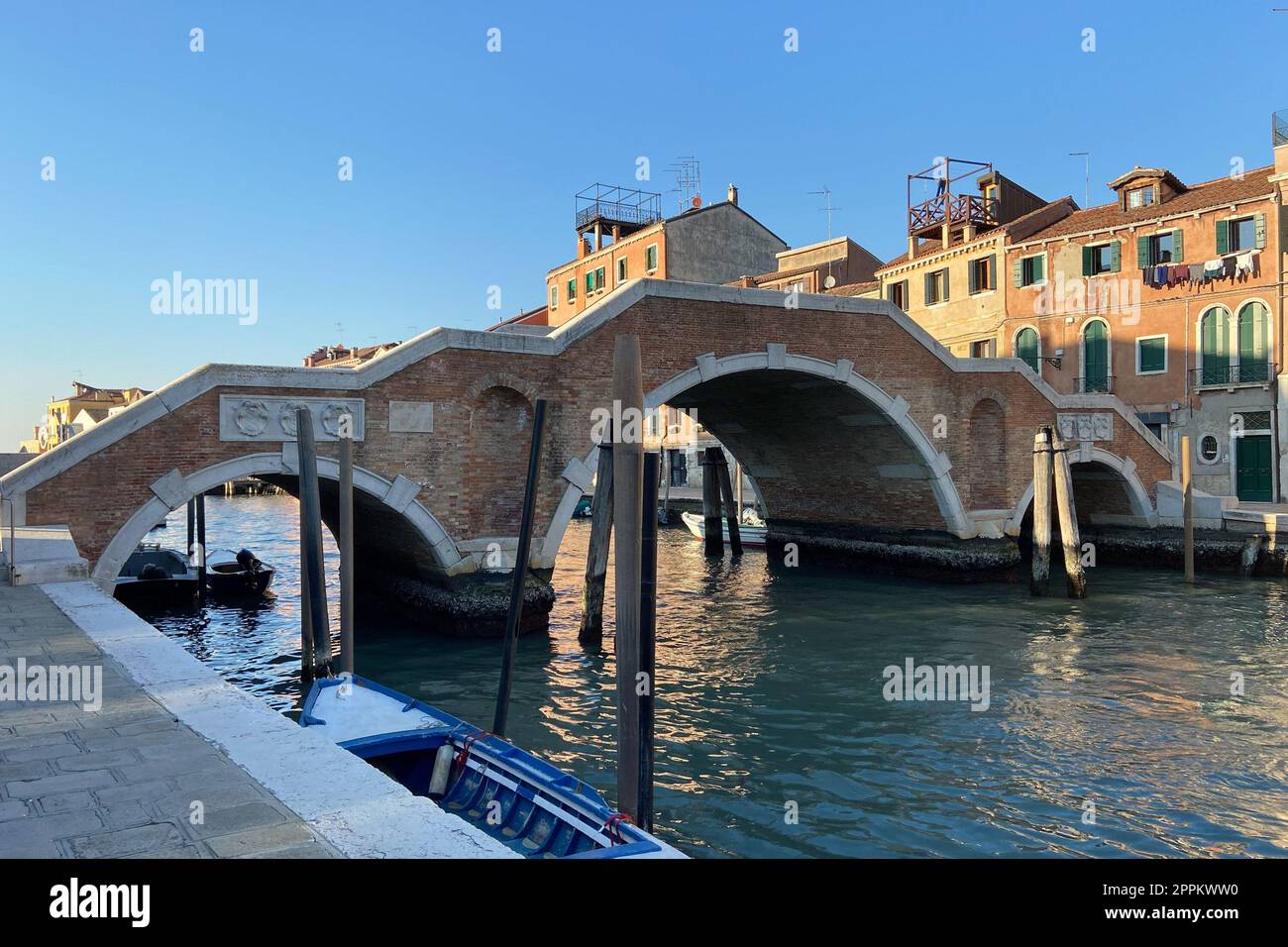 bridge over canal in Cannaregio district in Venice Stock Photo - Alamy