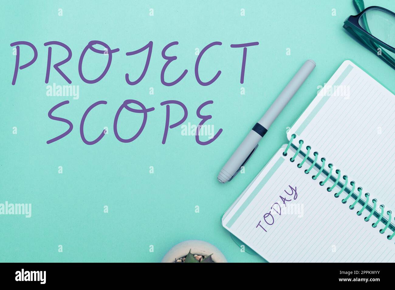 Sign displaying Project Scope. Business showcase evaluation of work ...