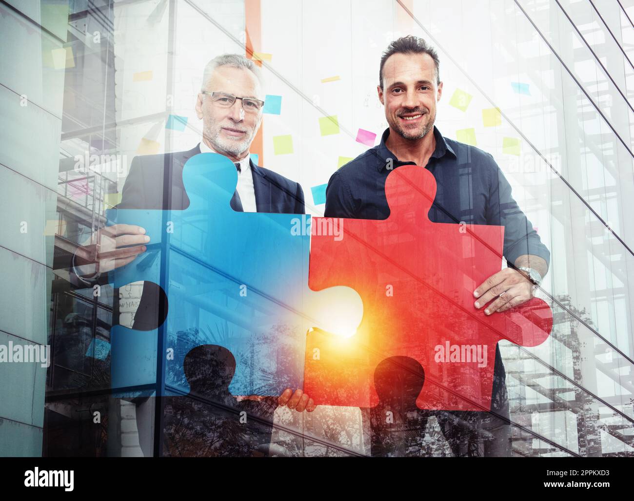 Partnership of business people. Concept of integration and startup with ...