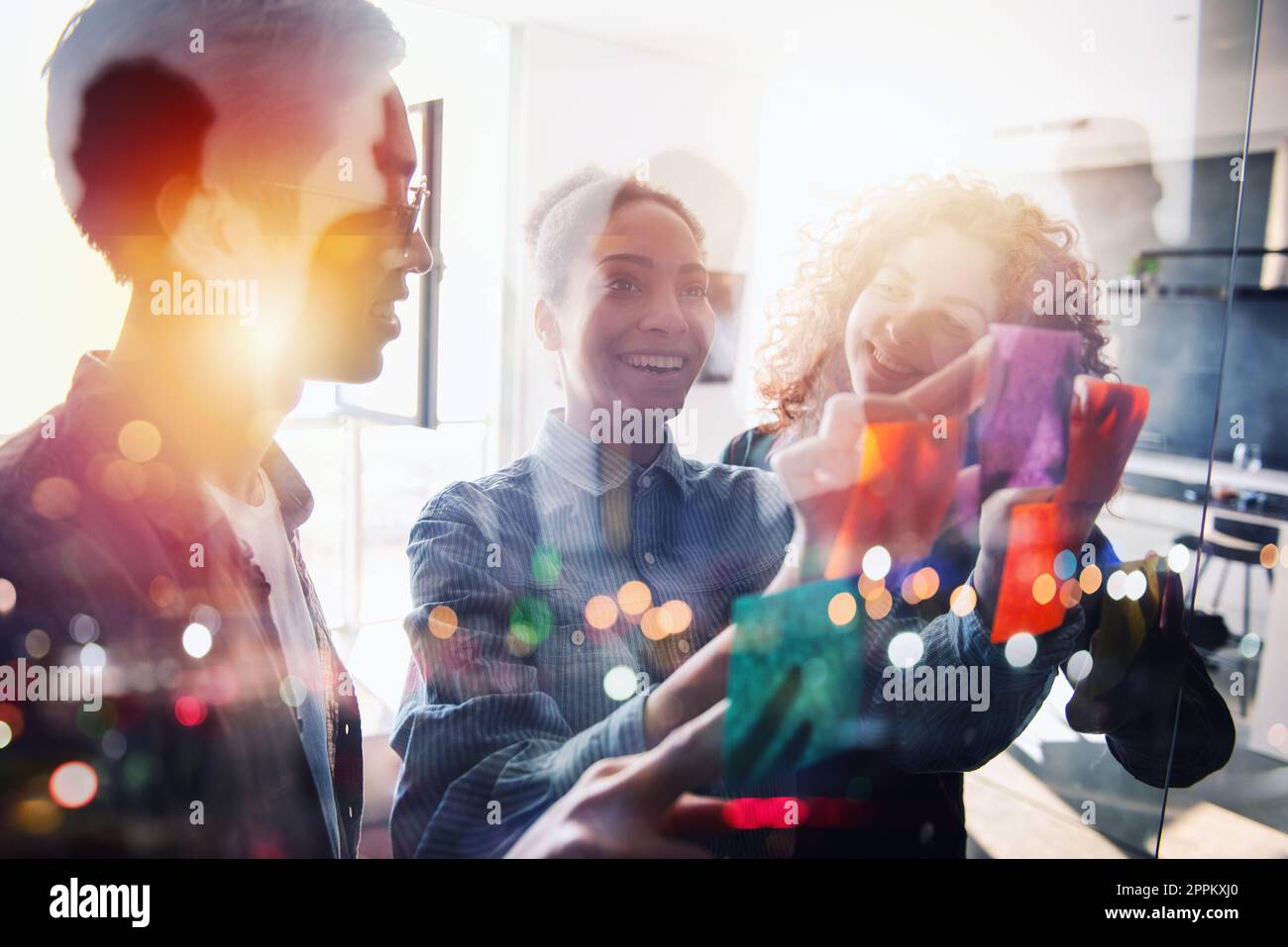 Team of happy people work together. concept of teamwork, partnership ...