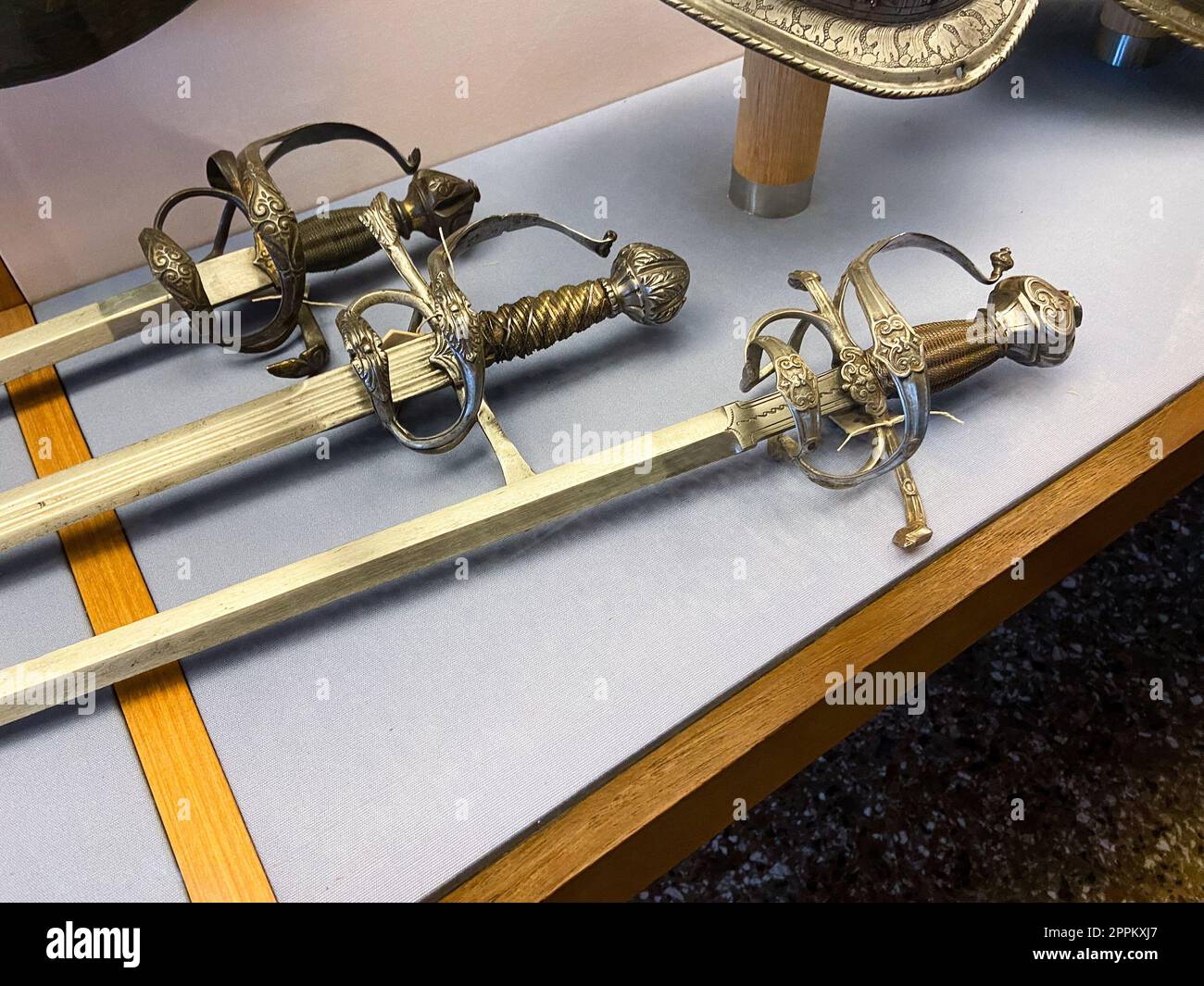 golden swords on table in Doge's Palace in Venice Stock Photo - Alamy