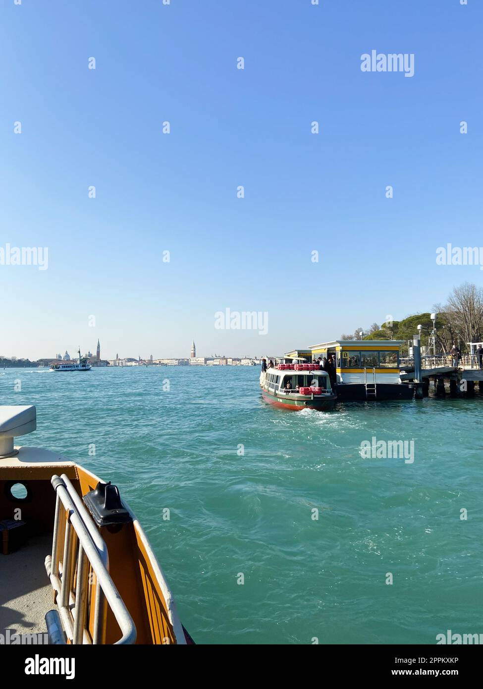 view of water bus stop in Venetian Lagoon Stock Photo - Alamy