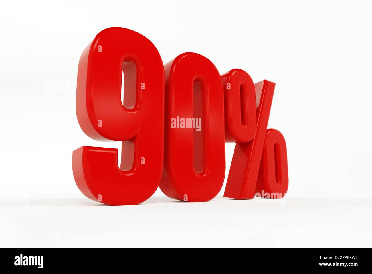 3D Rendering of a ninety percent symbol Stock Photo - Alamy