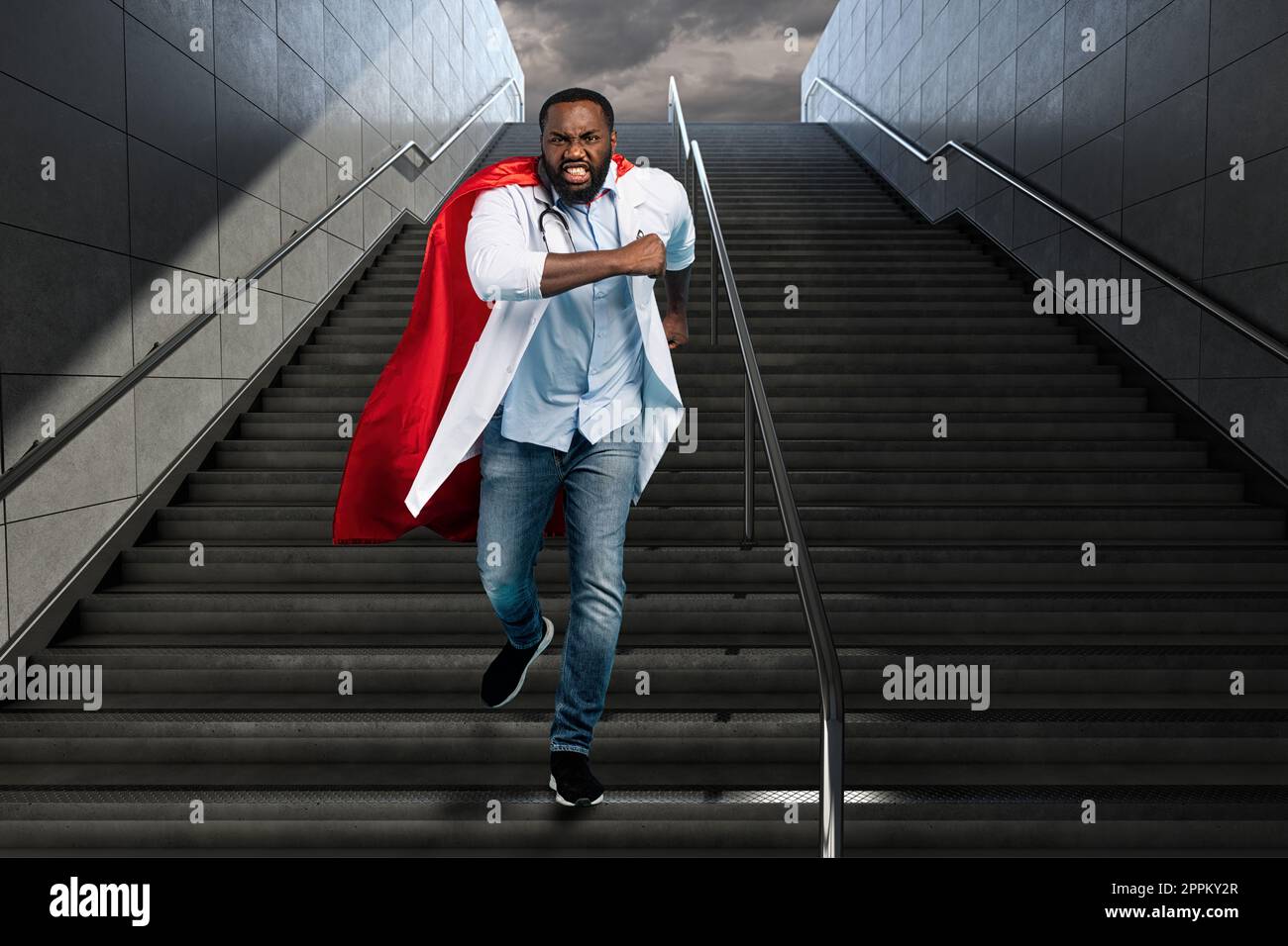 Medic acts like a superhero in hospital to fight pandemic of covid19 ...