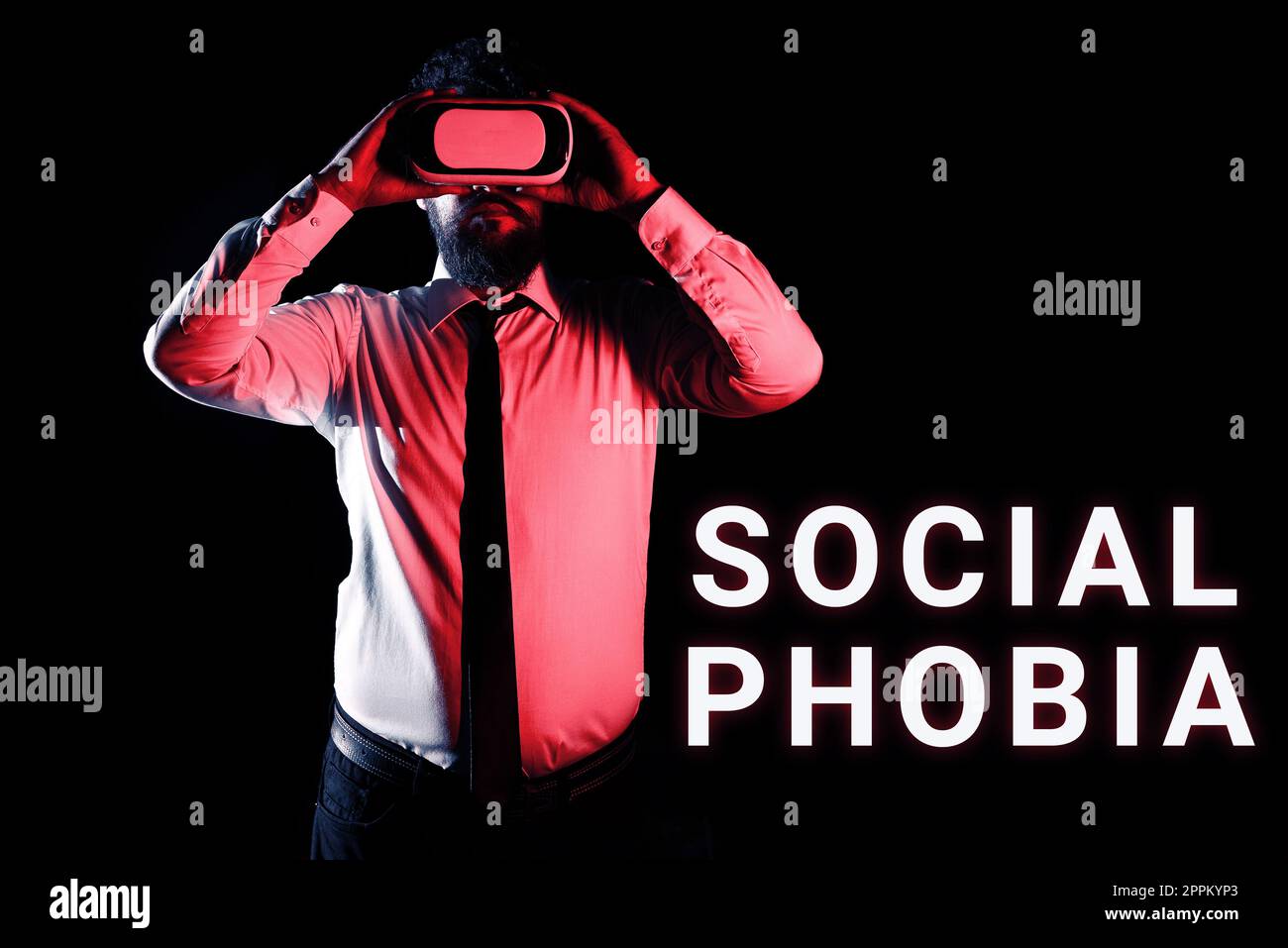 Text showing inspiration Social Phobia. Business overview overwhelming ...