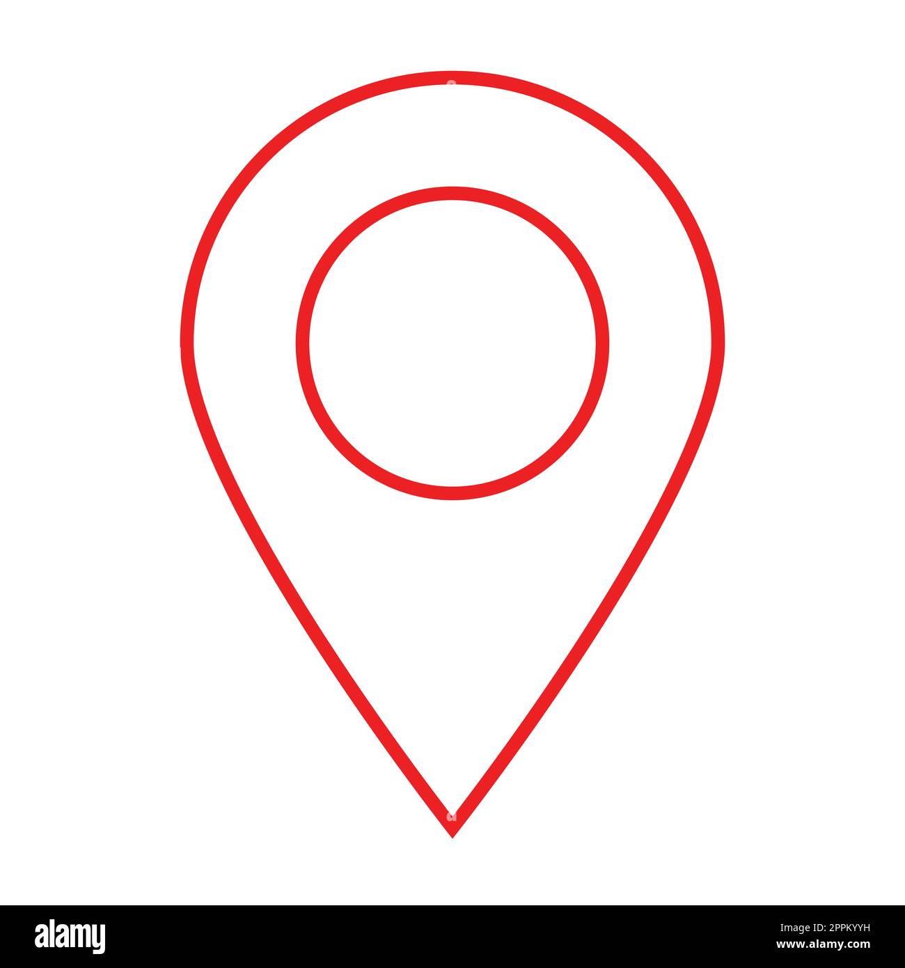 Outline location icon. Vector illustration isolated on white background ...