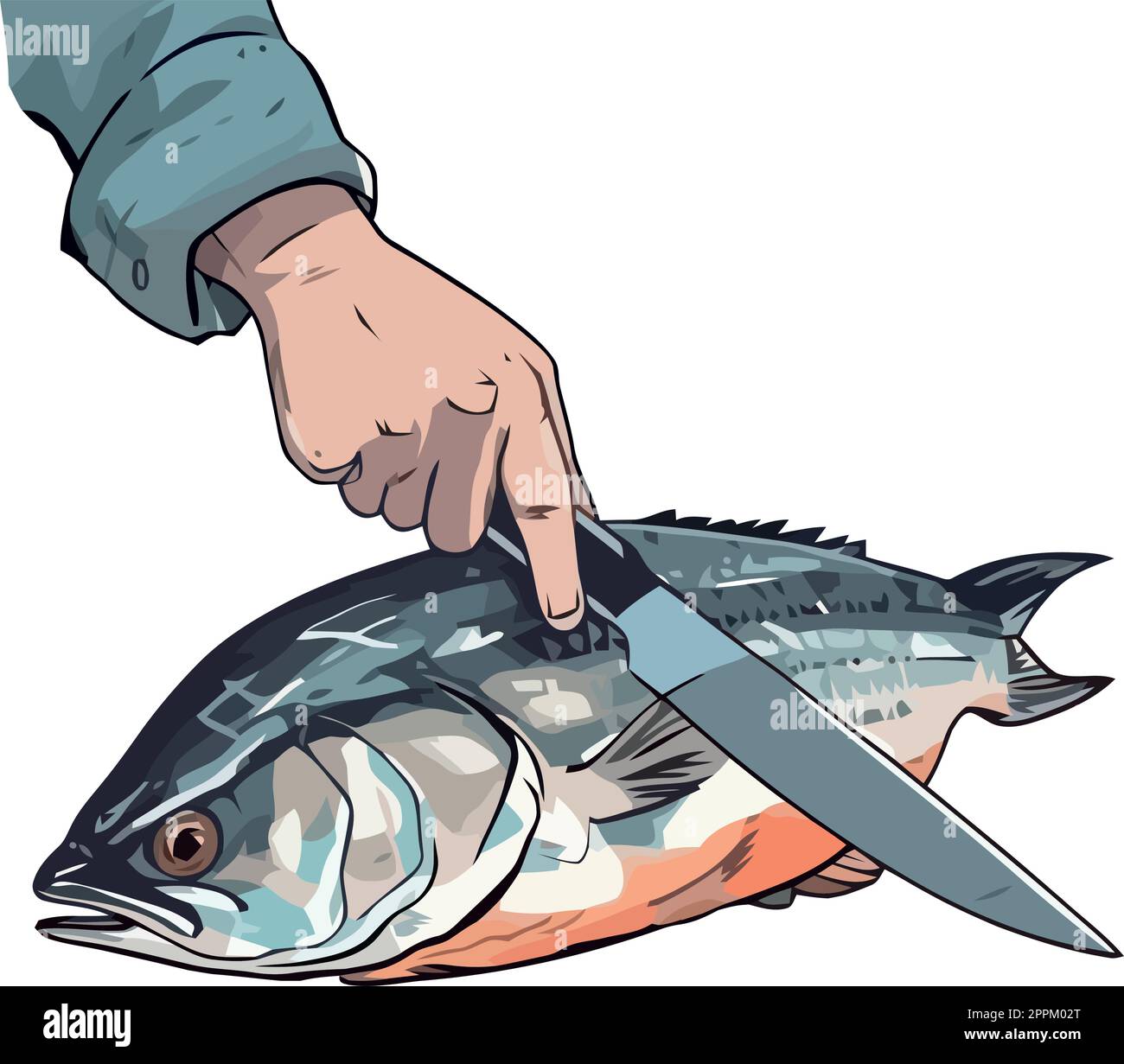 Catching fish hand Stock Vector Images - Alamy