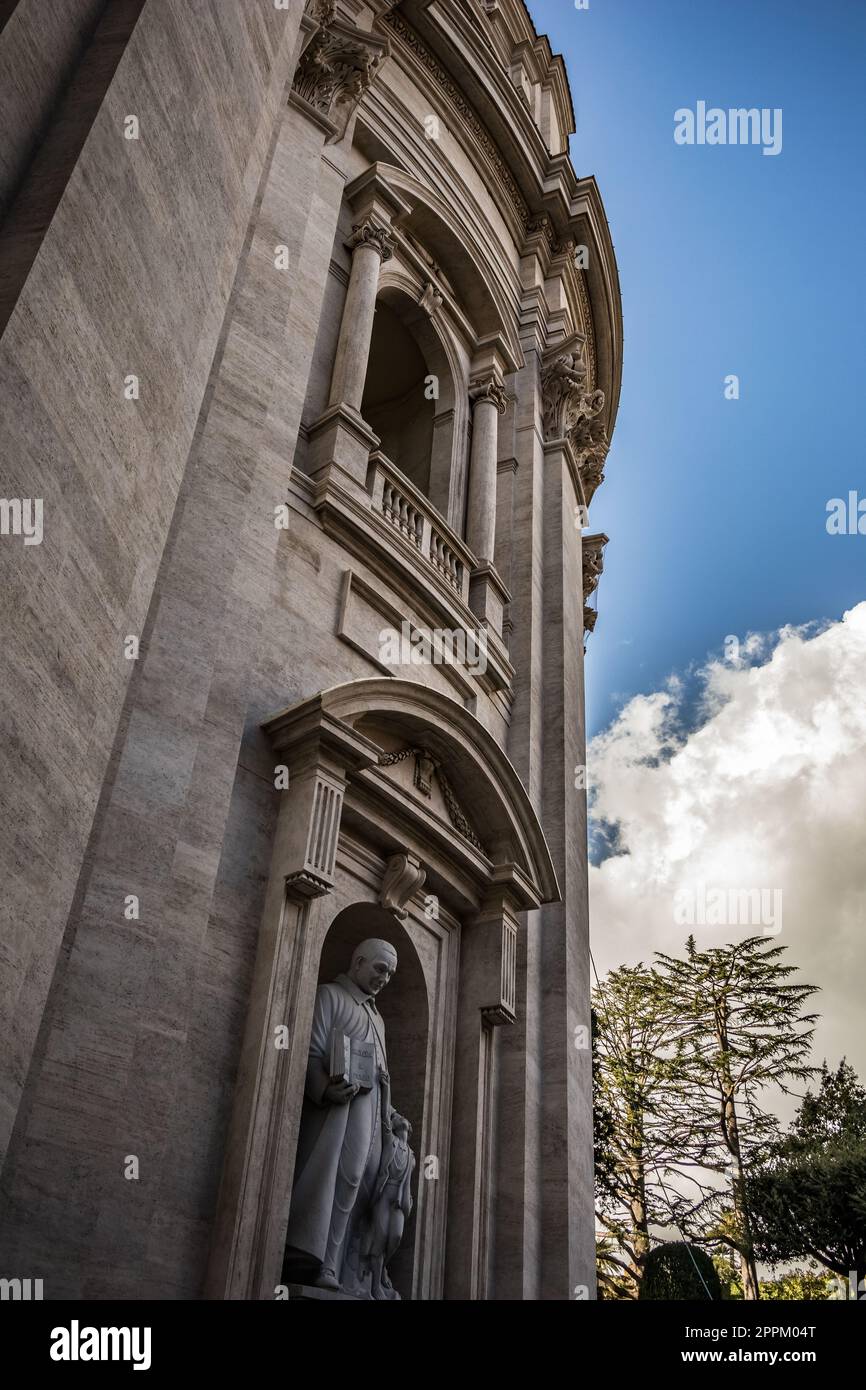 Vatican City, St. Peter's Basilica Dome terrace tour view in sunny ...