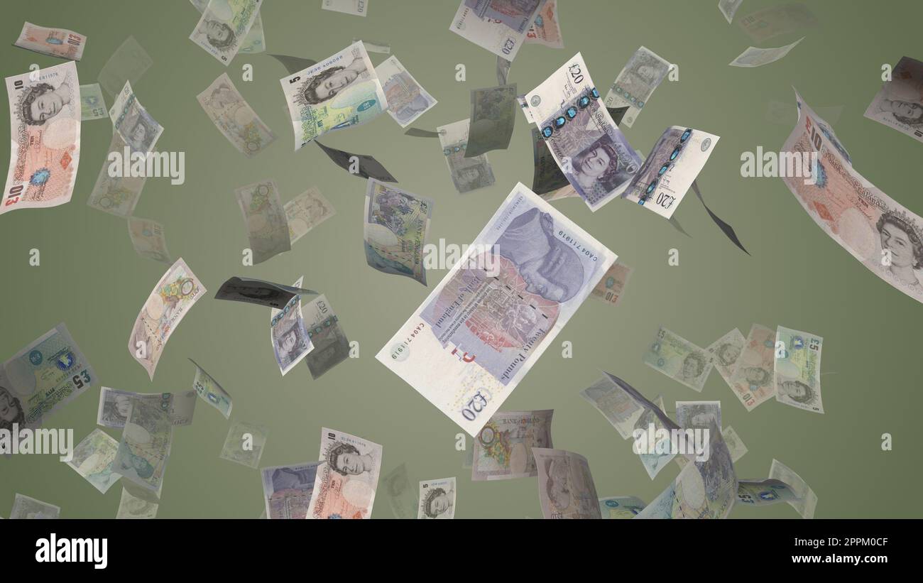 Money cash falling pound hi-res stock photography and images - Alamy