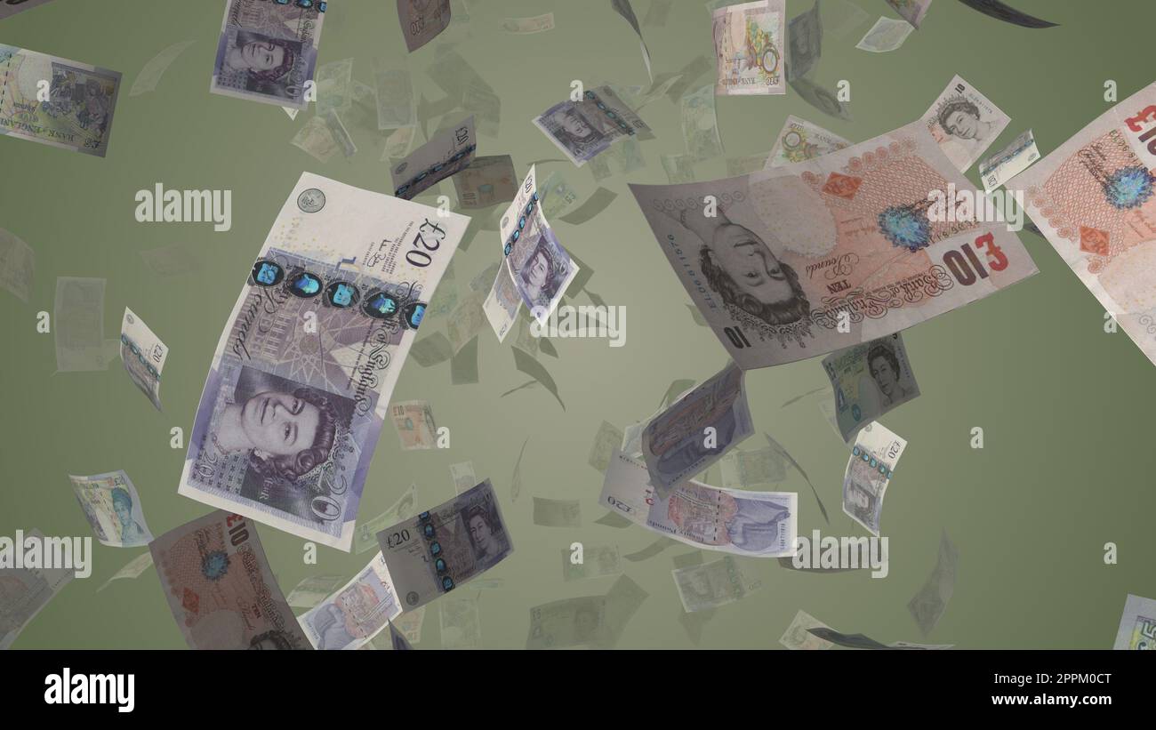Sterling pound falling in slow motion Stock Photo - Alamy