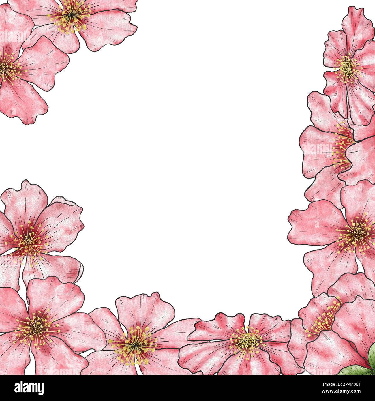 Red Cherry Blossom Invitation Templates