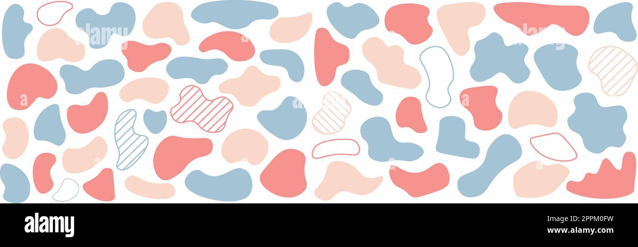 Red flat shape and green fluid blob Stock Vector Image & Art - Alamy