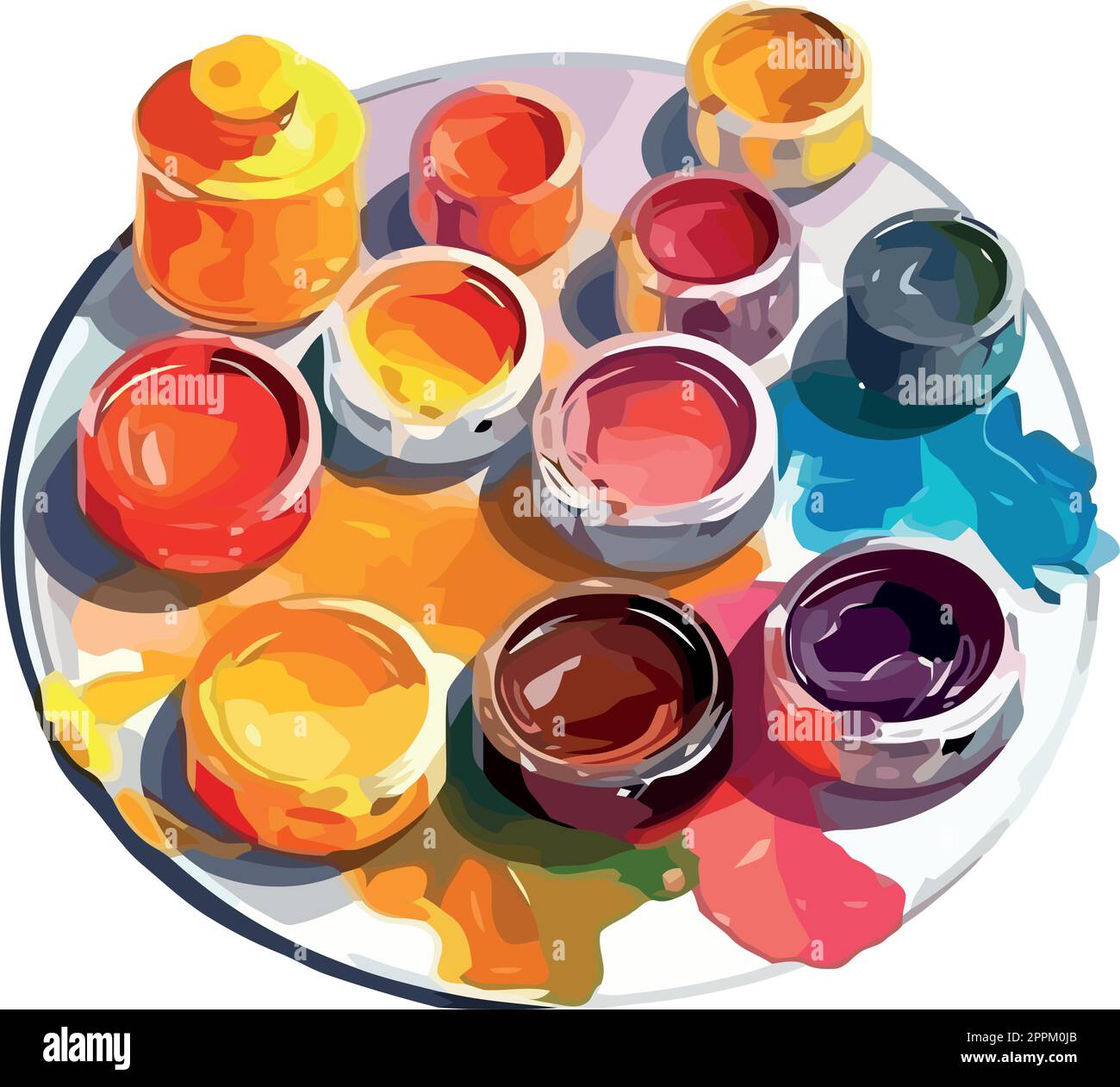 Multi colored paints Stock Vector Image & Art - Alamy