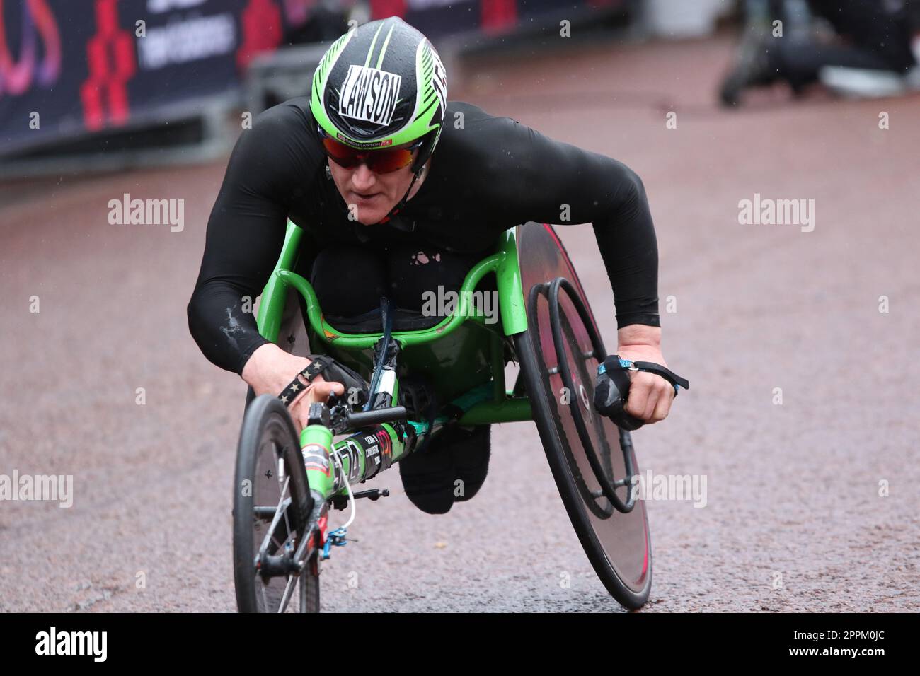 Simon Lawson (GBR) of Great Britain in the 2023 mens T54 Wheelchair TCS ...